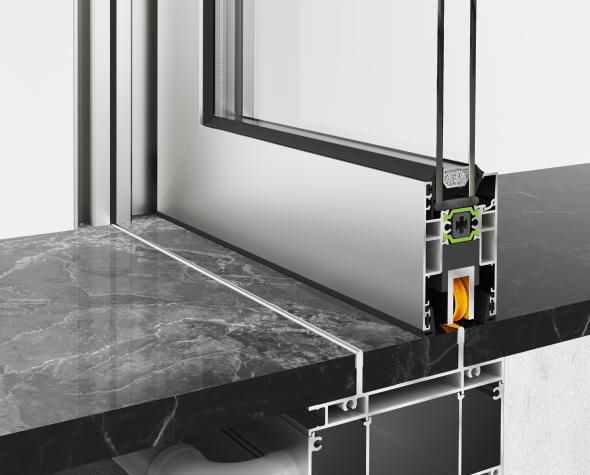 Metal sliding system - E50 - ETEM - door / window / home