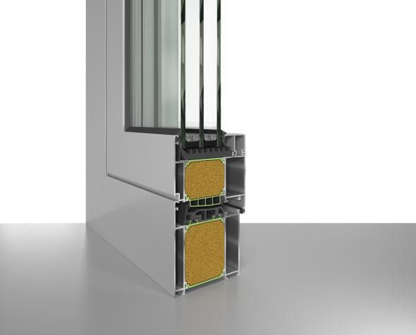 Metal window profile - EW90 - ETEM - thermal break