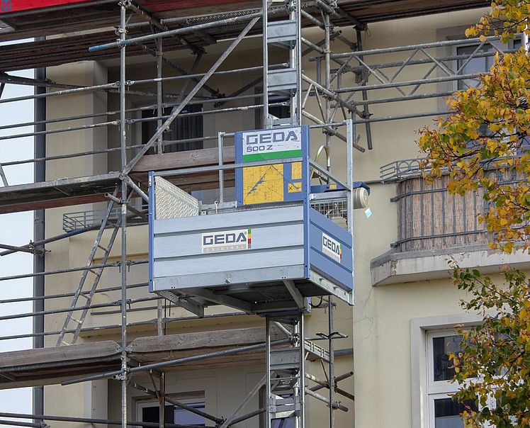 Construction site freight elevator - 500 Z - GEDA GmbH - building