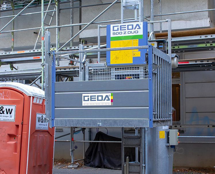 Construction site freight elevator - 500 Z DUO - GEDA GmbH - building