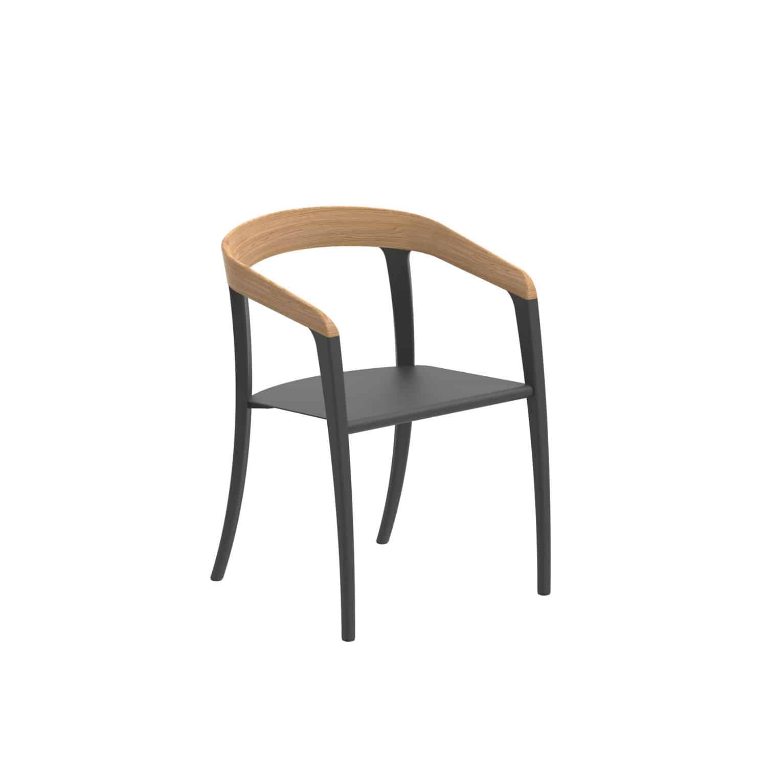 Contemporary dining chair - JIVE - Royal Botania - outdoor / teak ...