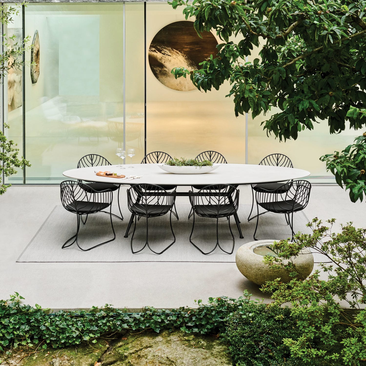 Contemporary dining chair - FOLIA - Royal Botania - outdoor / fabric ...