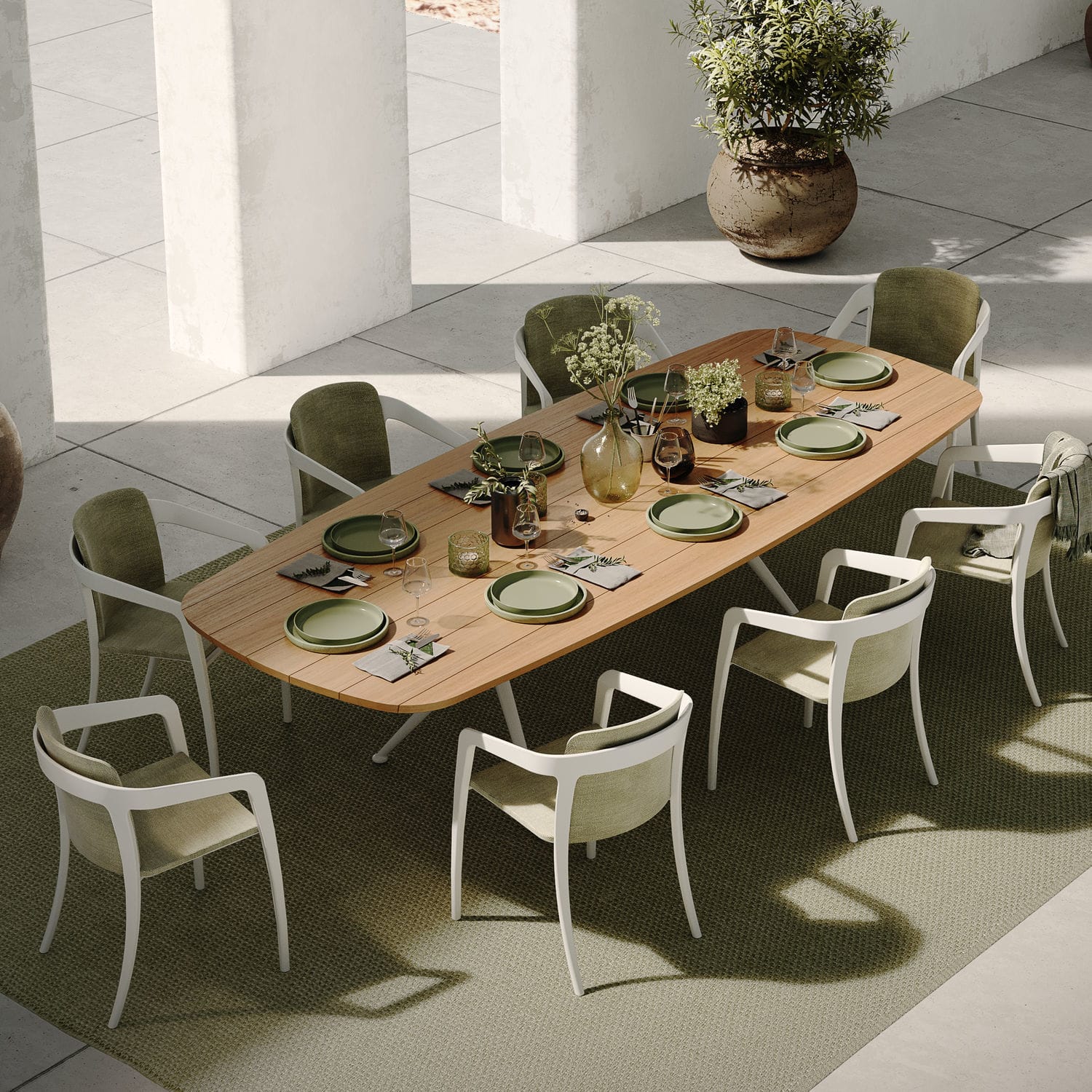 Contemporary dining chair - JIVE - Royal Botania - outdoor / aluminum ...