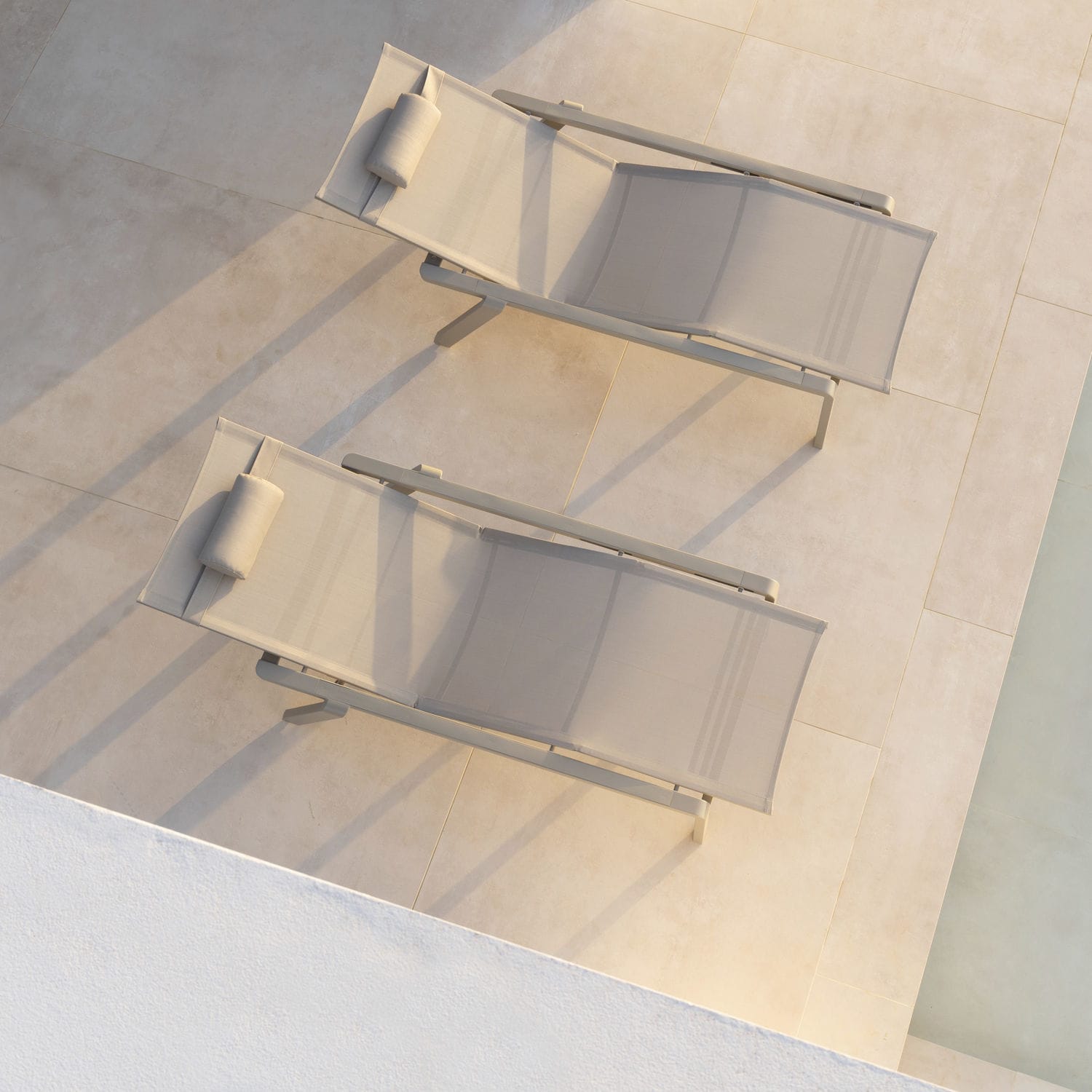 Contemporary sun lounger - ALURA - Royal Botania - Batyline® / aluminum ...