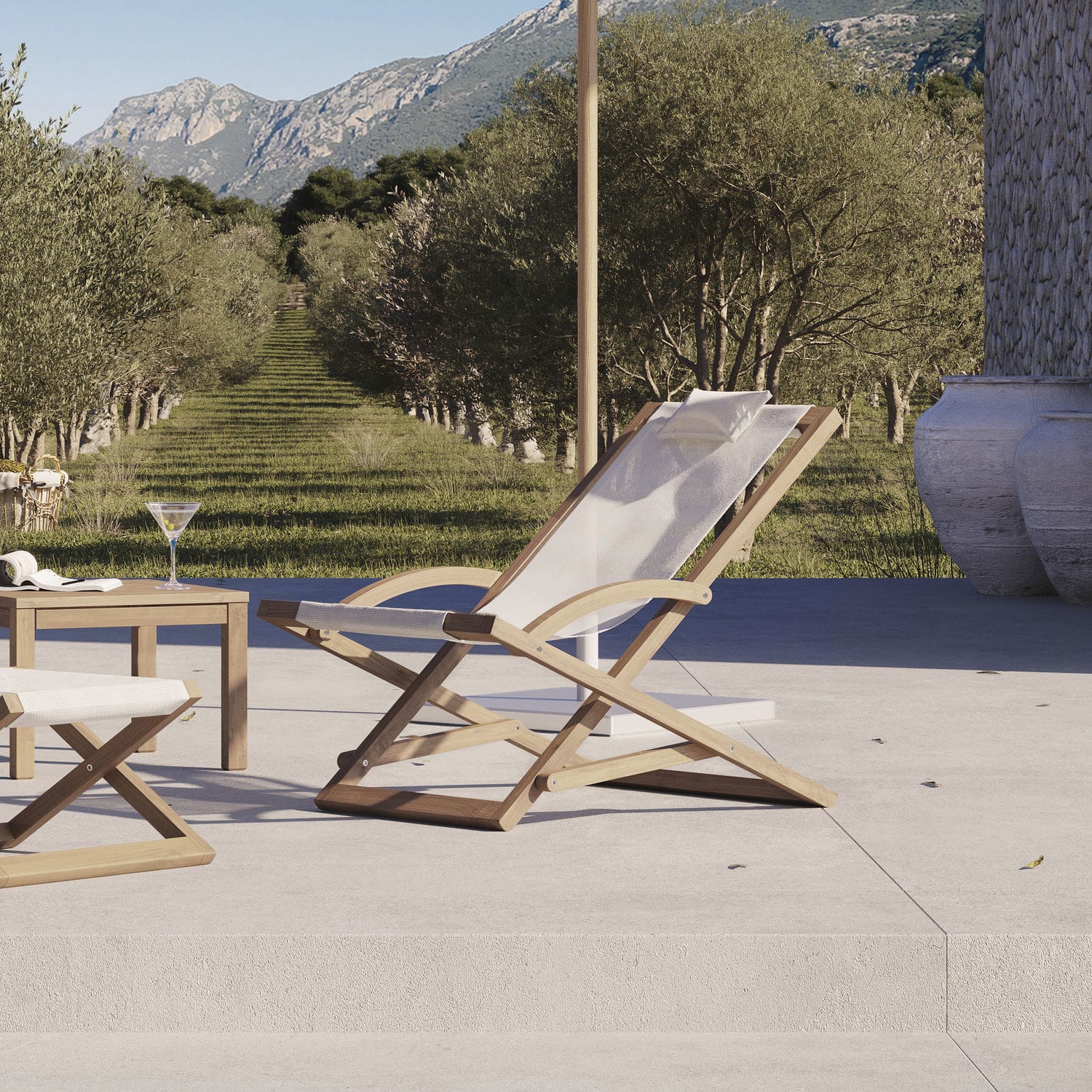 Contemporary deck chair - BEACHER - Royal Botania - not specified