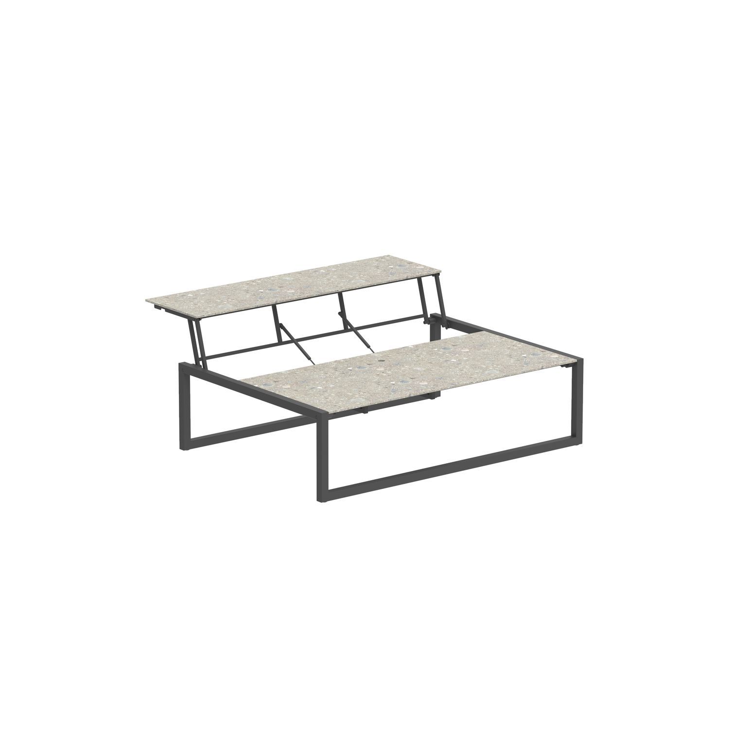 Contemporary coffee table - NINIX - Royal Botania - ceramic / stainless steel base / rectangular