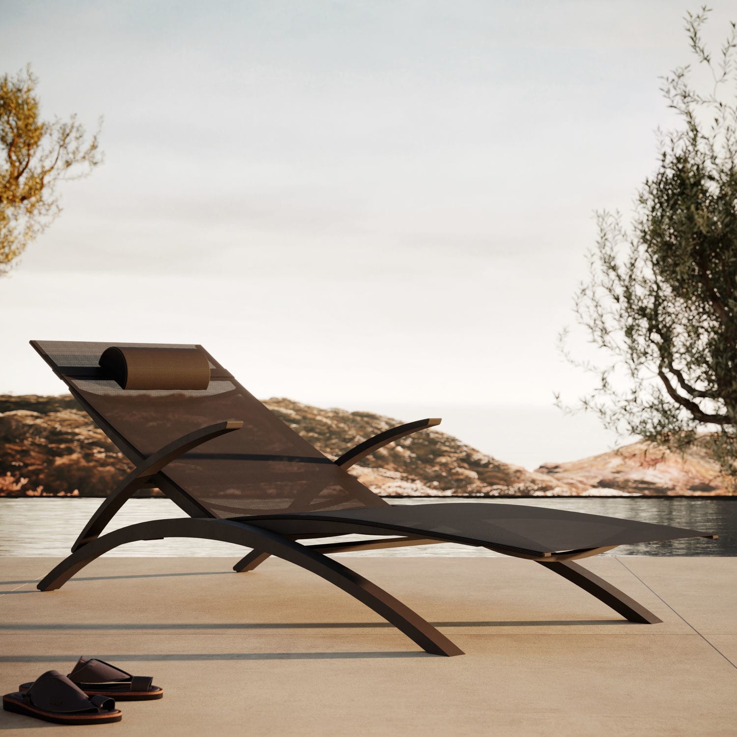 Contemporary sun lounger - OZON - Royal Botania - Batyline® / stainless ...