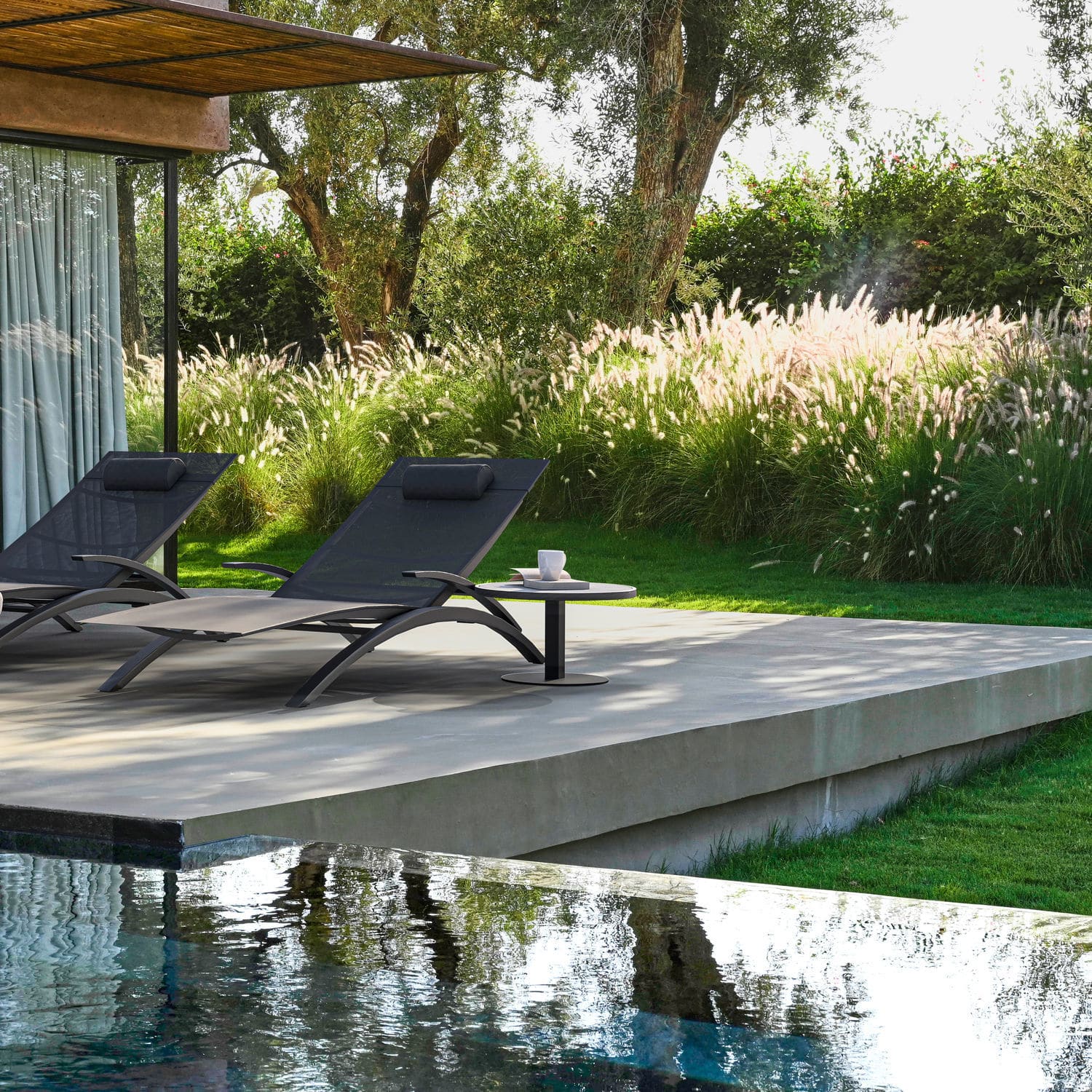 Contemporary side table - OZON - Royal Botania - ceramic / stainless ...
