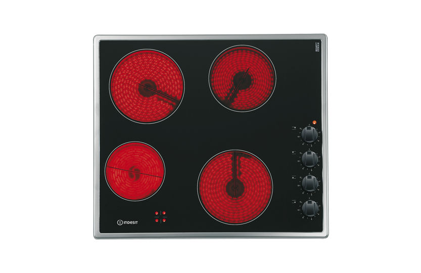 Vitroceramic radiant cooktop - VRM 640 M IX - Indesit - vitroceramic ...