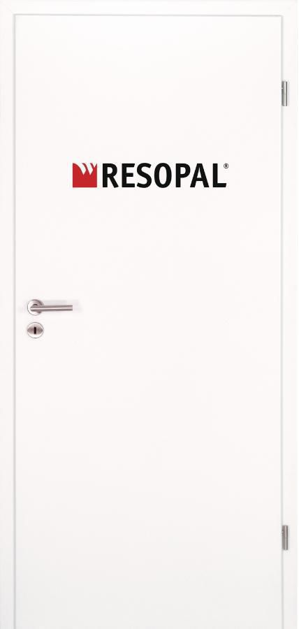Interior door - RESOPAL - Lebo - wooden / swing / semi-glazed