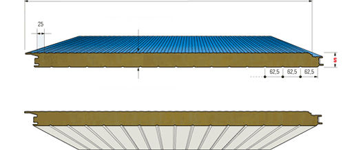 Wall sandwich panel - SUPERWALL® HF - Metecno Bausysteme GmbH - metal facing / rock wool core