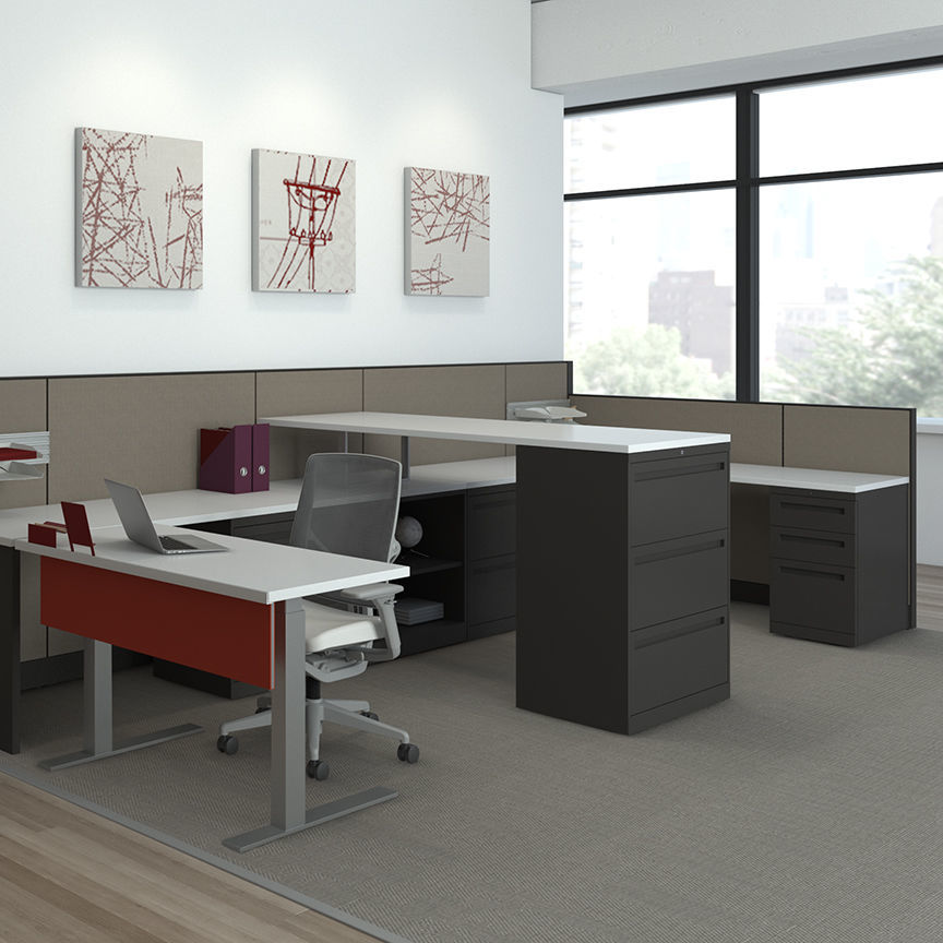 Steel office unit - ESSENTIALS - Allsteel - 3-drawer / 2-drawer / 4-drawer