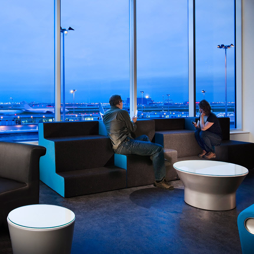 Contemporary bistro table - BELONG - Allsteel - aluminum / metal base ...