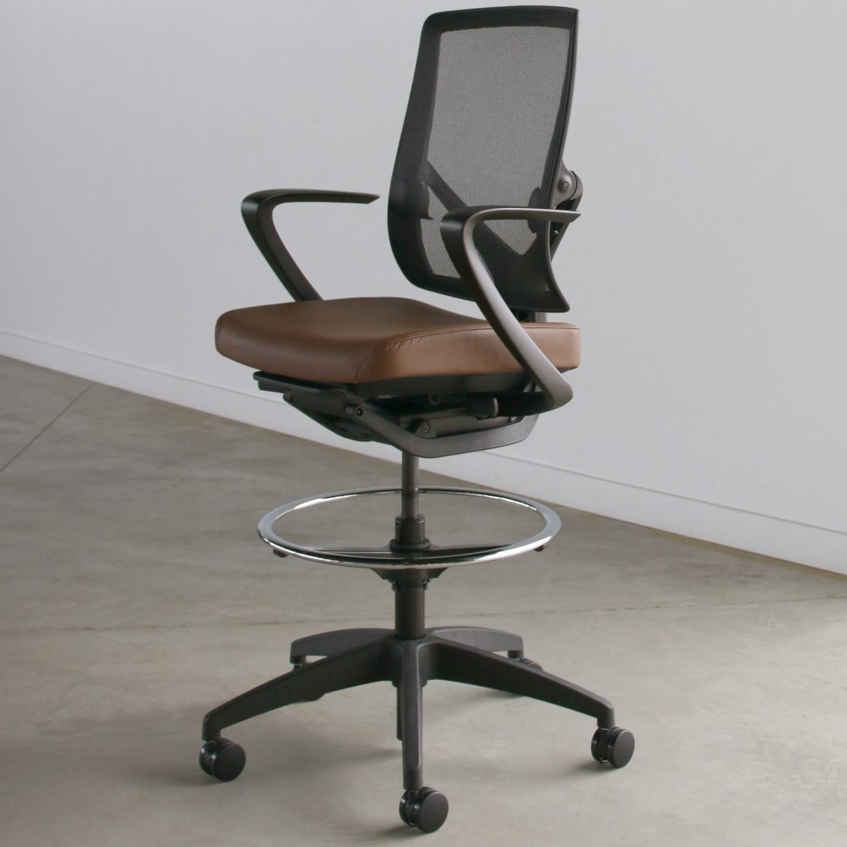 Contemporary task stool - RELATE - Allsteel - fabric / metal base / on ...