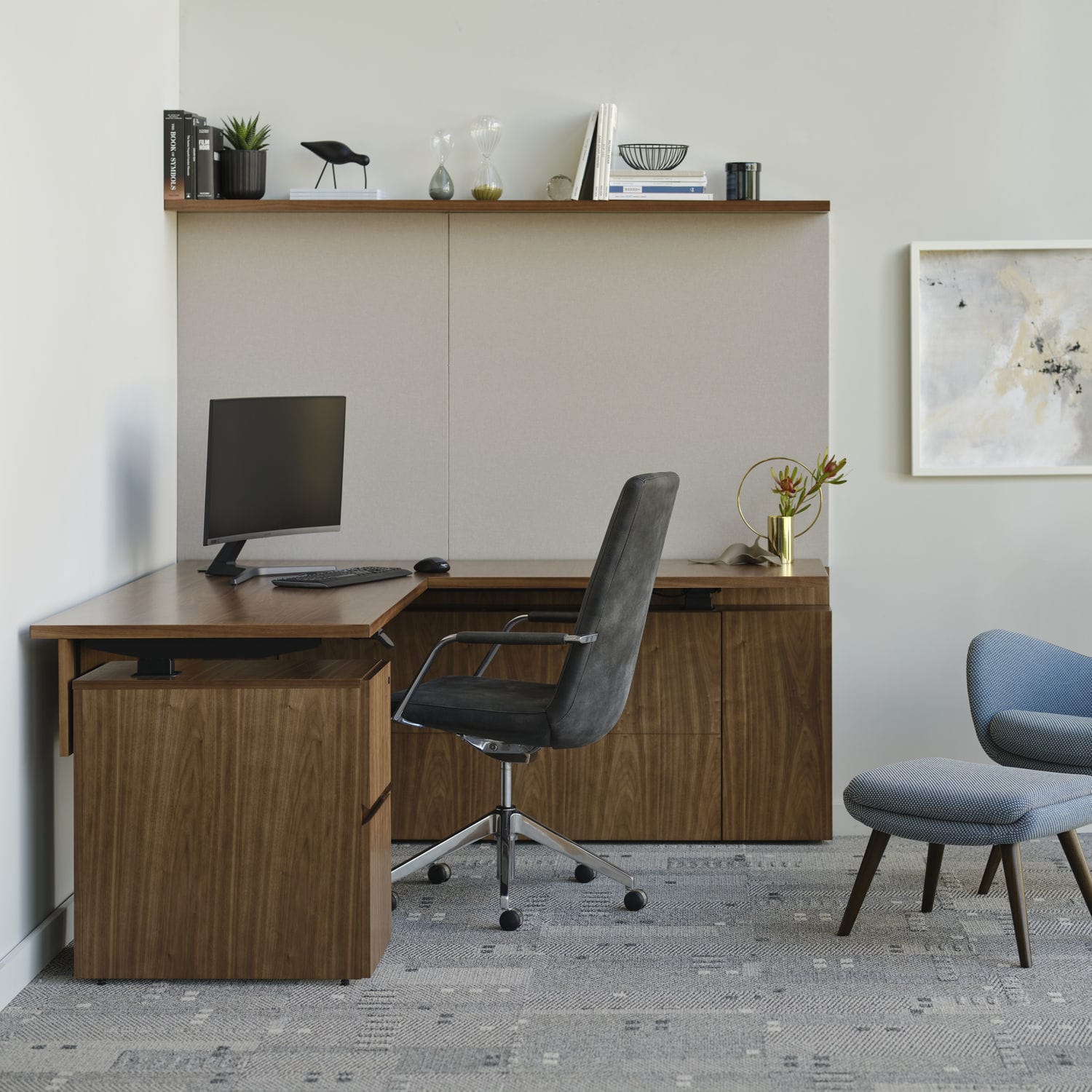 Commercial desk and storage set - SILEA - Allsteel