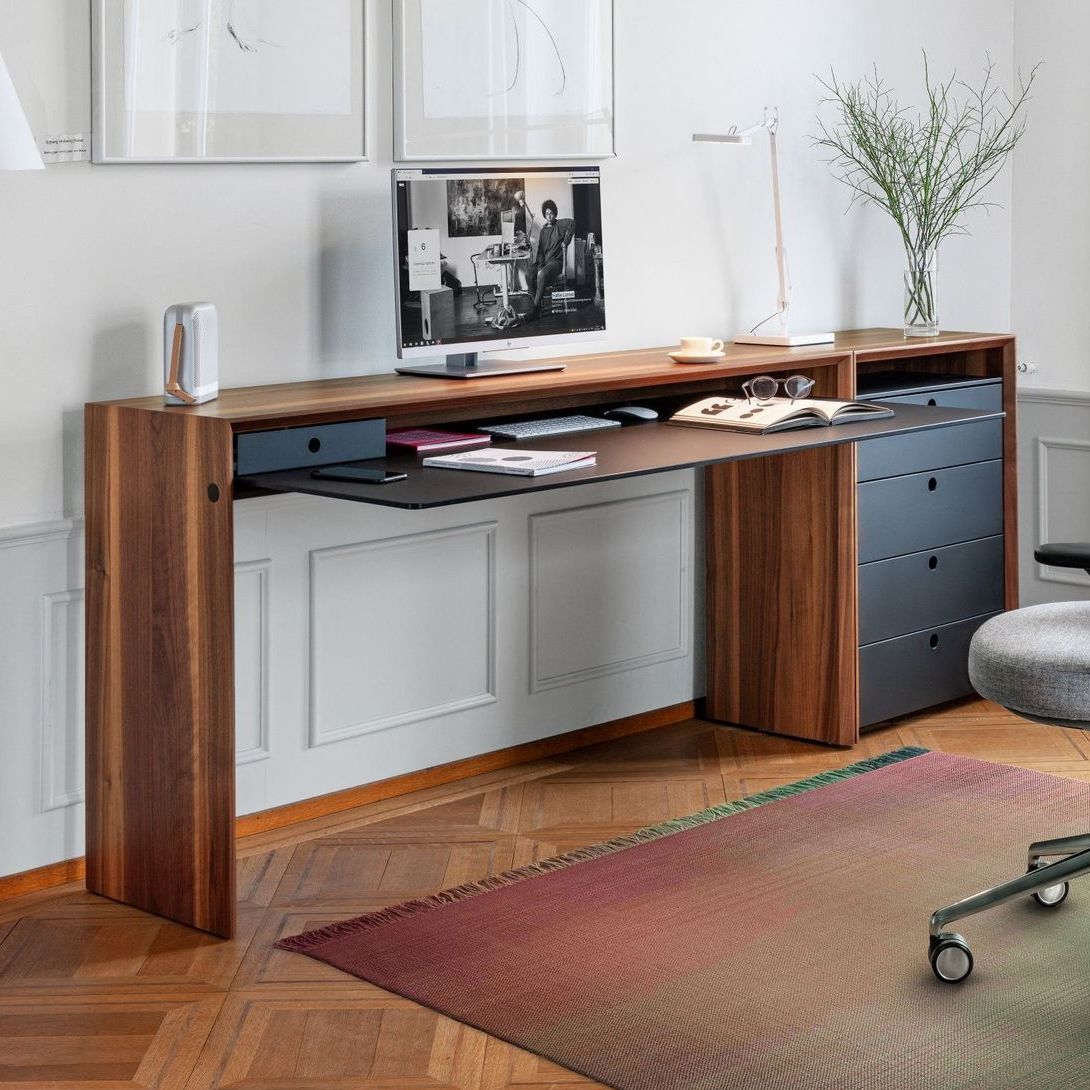 Free-standing desk - LA PUNT - girsberger - contemporary / oak ...
