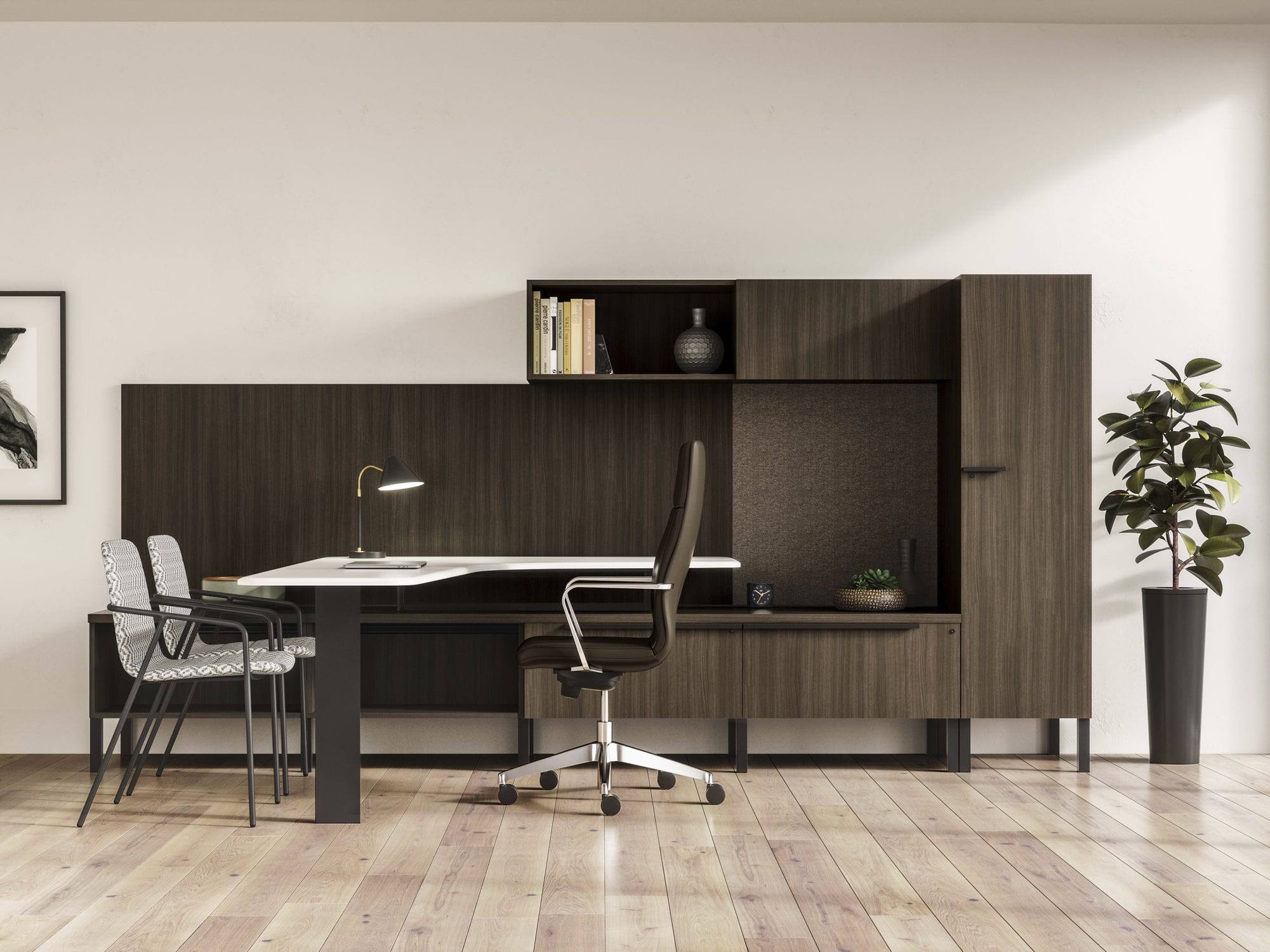 Commercial desk and storage set - SILEA - Gunlocke