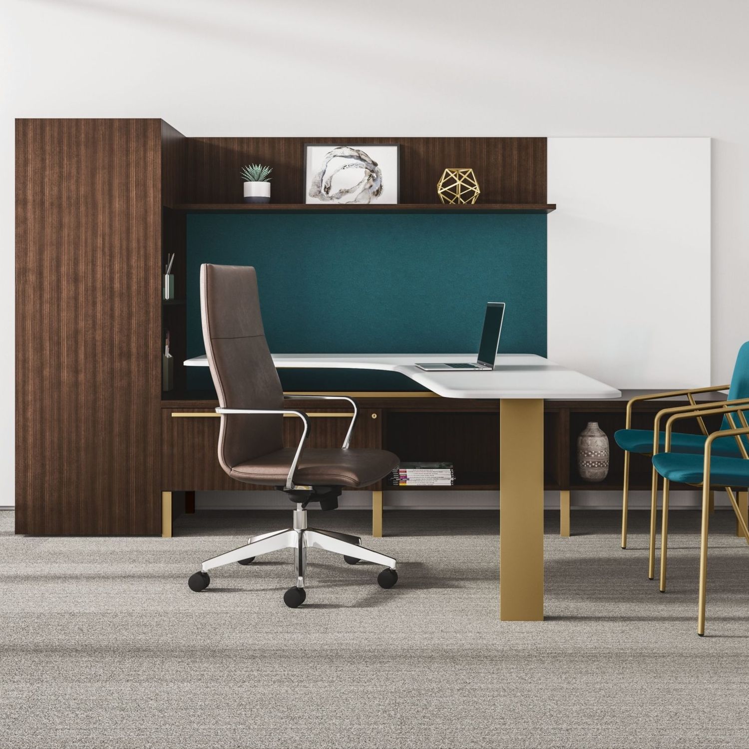 Workstation desk - SILEA - Gunlocke - free-standing / contemporary ...