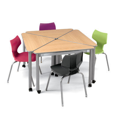 Contemporary classroom table - UXL WING - smith system - metal ...