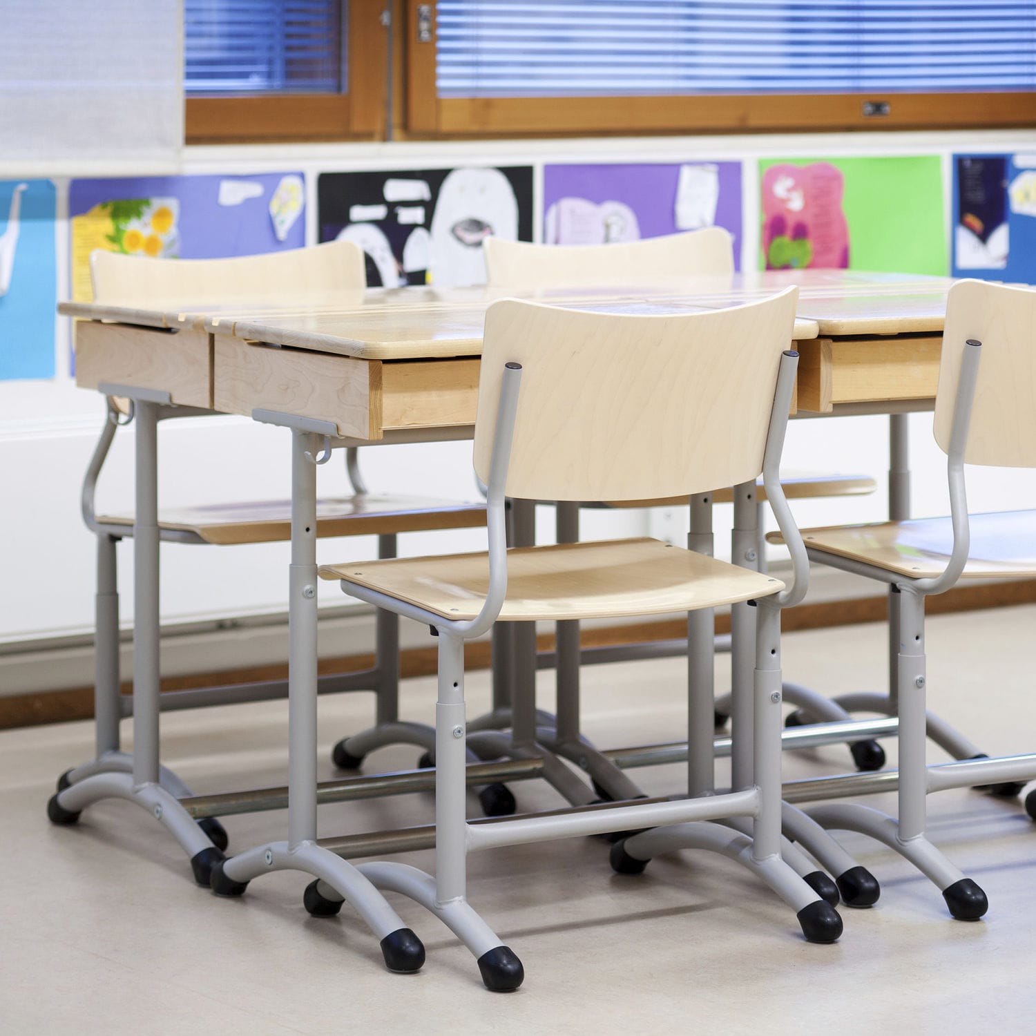 Contemporary classroom table - PRIMA - ISKU - laminate / plywood / birch