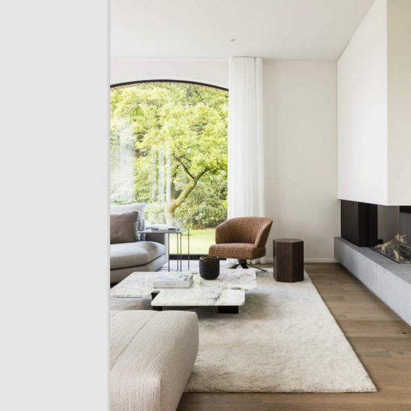 Contemporary rug - SURMER - JOV - plain / cotton / Merino wool