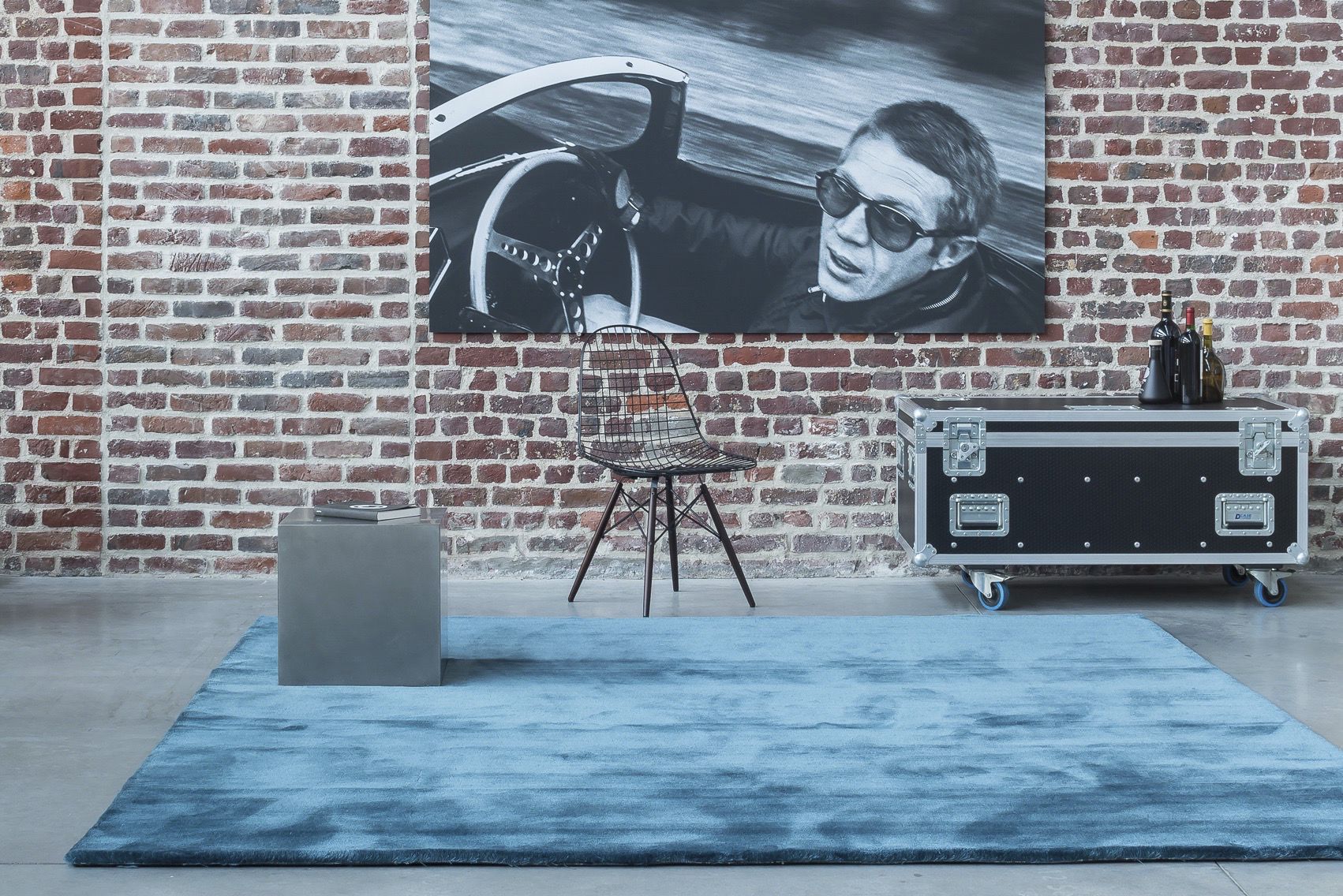 Contemporary rug - SALSA - JOV - plain / mohair / rectangular