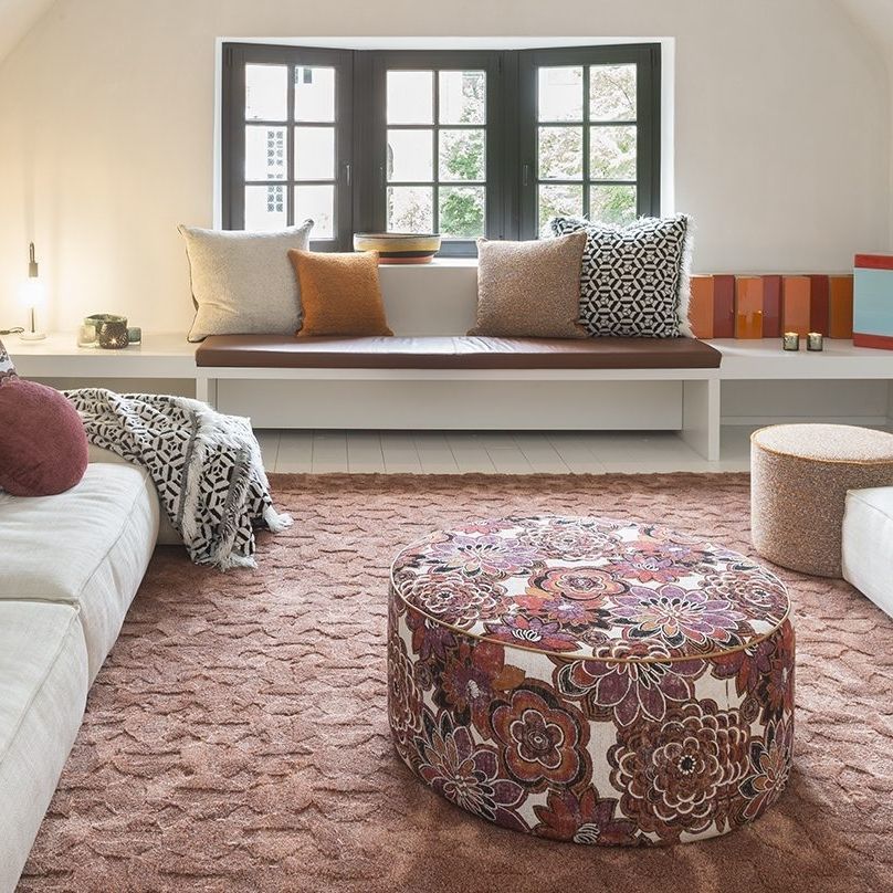 Contemporary rug - DAKKAR - JOV - geometric / plain / wool