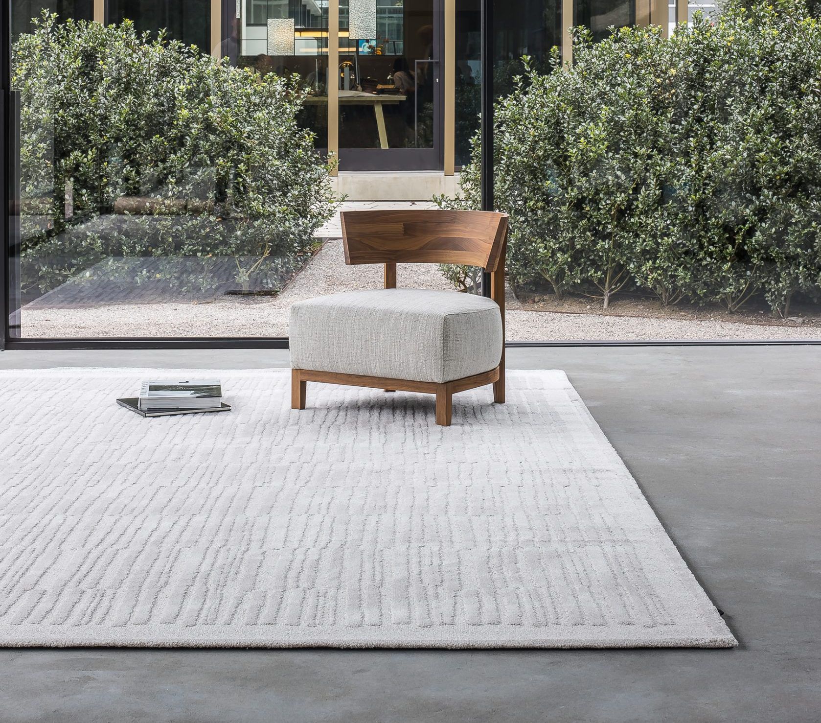 Contemporary rug - THINSTRIPES - JOV - striped / plain / wool