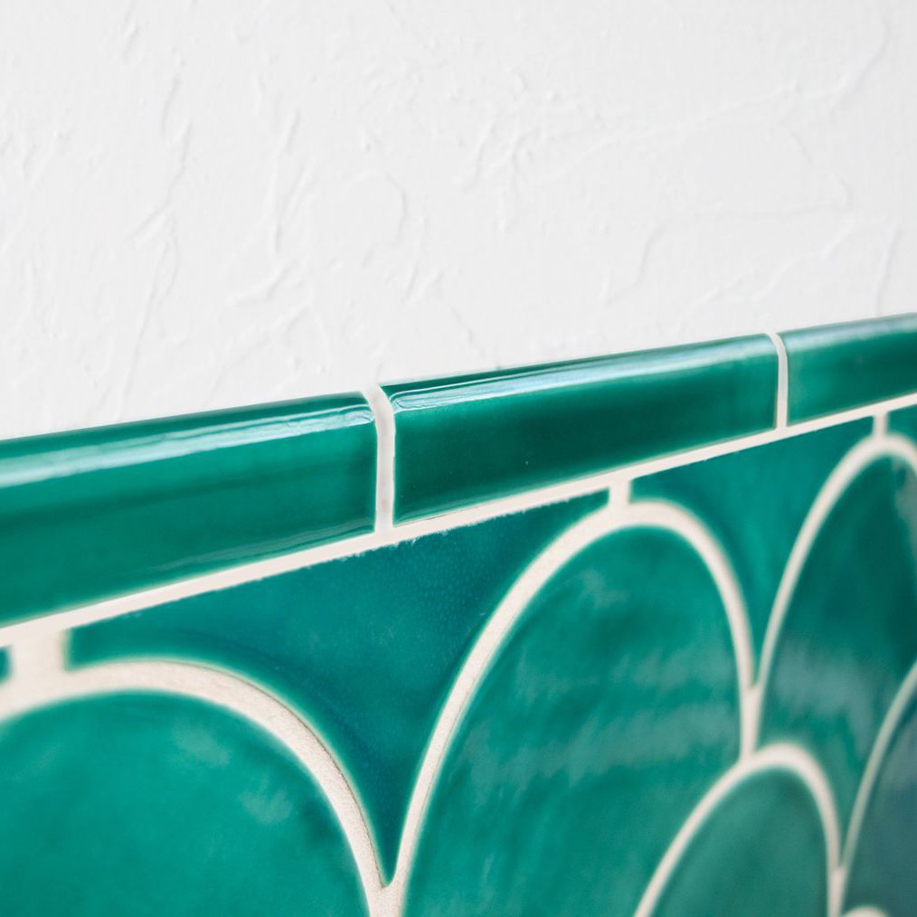 Ceramic listello - BULLNOSE - Mercury Mosaics - handmade