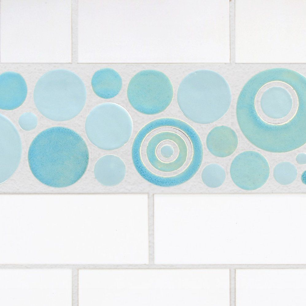 Ceramic edge trim - BUBBLES - Mercury Mosaics - for tile