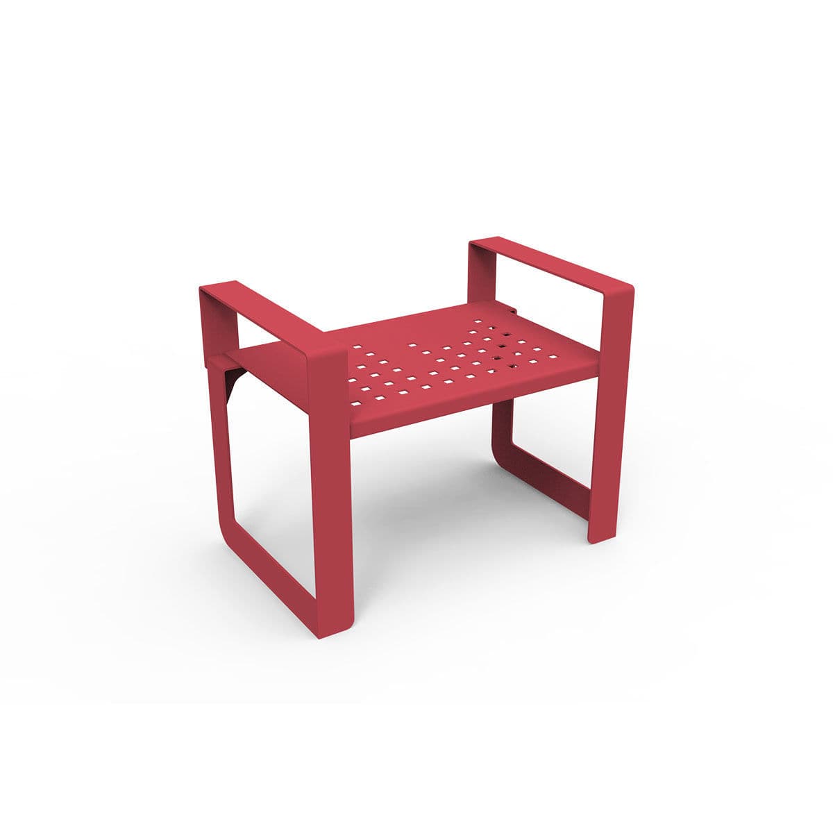 Contemporary stool - KUBIC - GUYON - metal / metal base / sled base