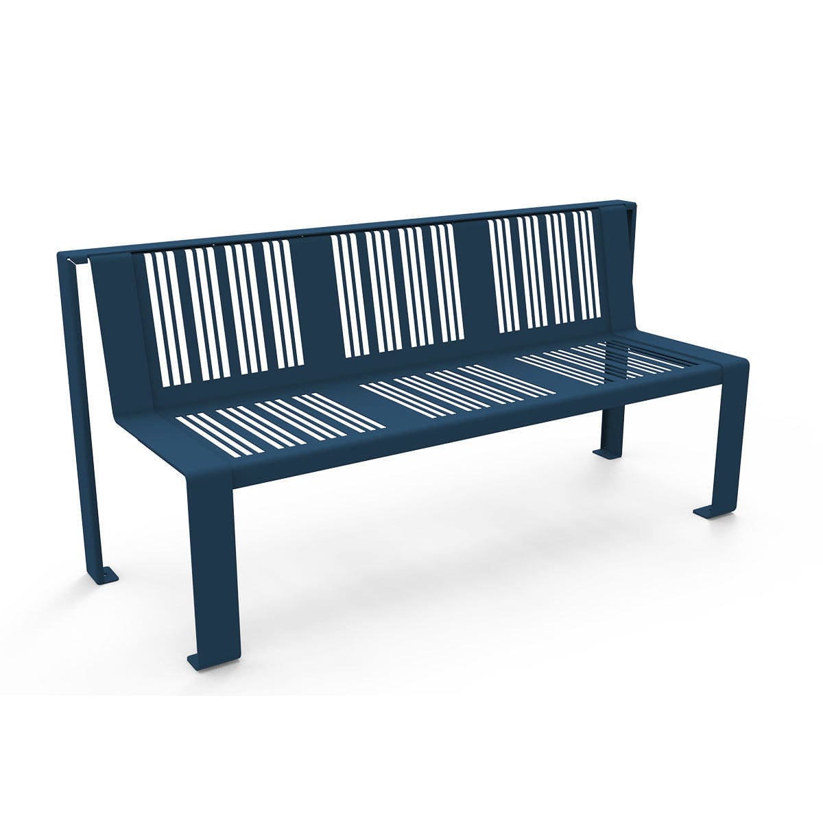 Modern public bench - BASIK - GUYON - polyester / metal / with backrest