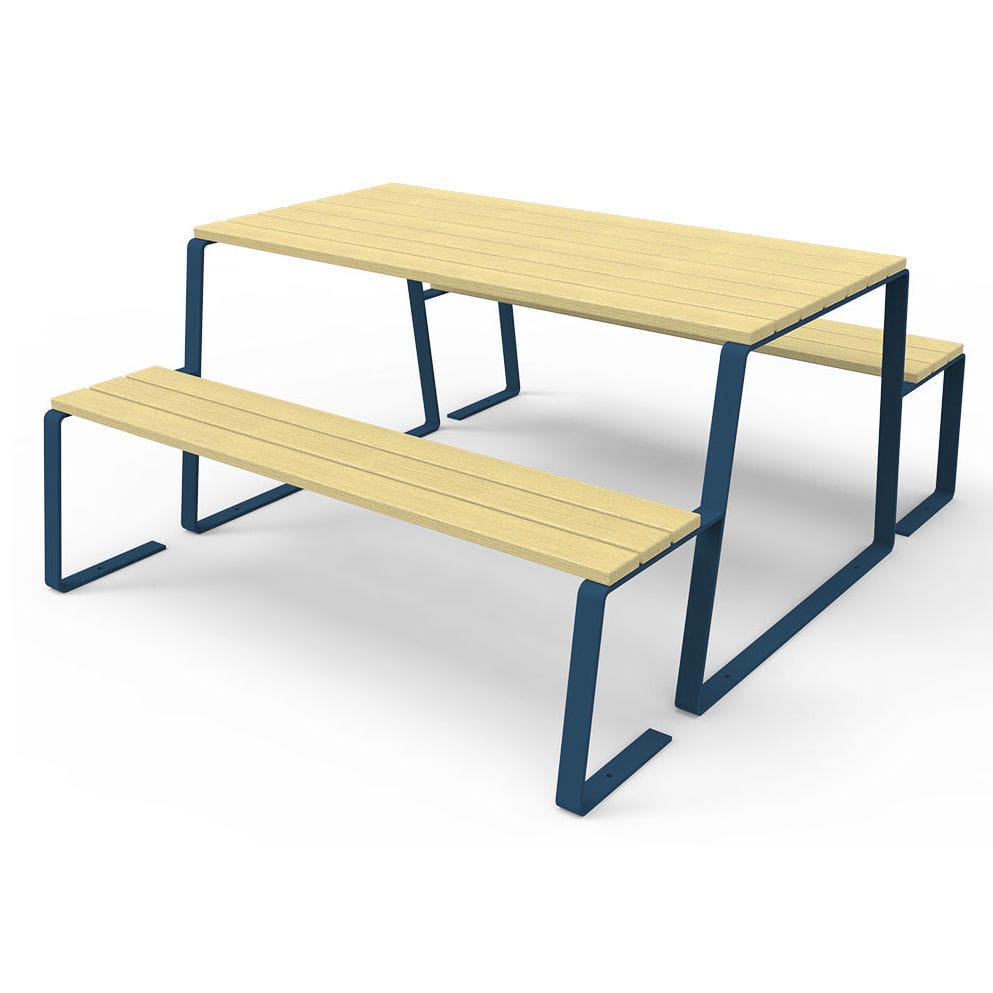 Contemporary table and bench set - FEEL - GUYON - traditional / metal ...