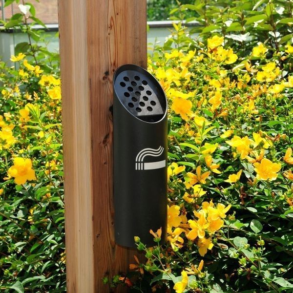 Wall-mounted ashtray - GUYON - pedestal / metal / for outdoor use