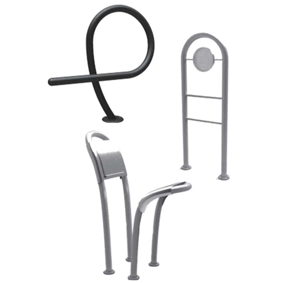 Floor-mounted bike rack - TUBE - GUYON - secure / for parking lot / metal