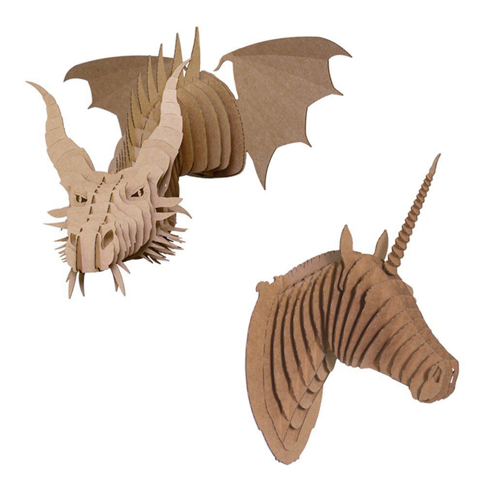 Cardboard sculpture - FANTASY SET - cardboard safari - wall