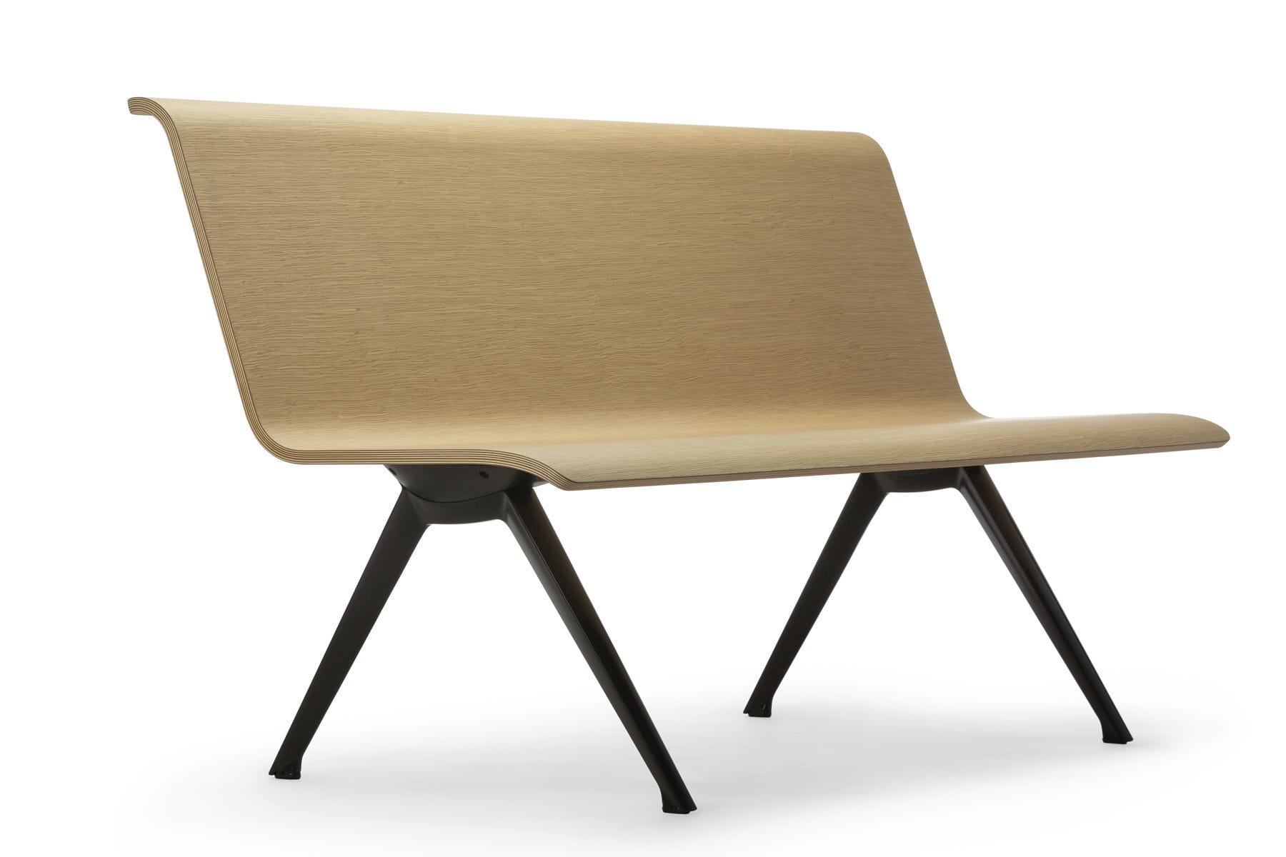 Contemporary bench - GTWood - ICF - wooden / aluminum / anodized aluminum