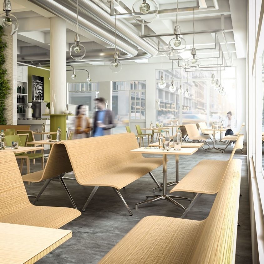 Contemporary bench - GTWOOD - ICF - wooden / aluminum / anodized aluminum