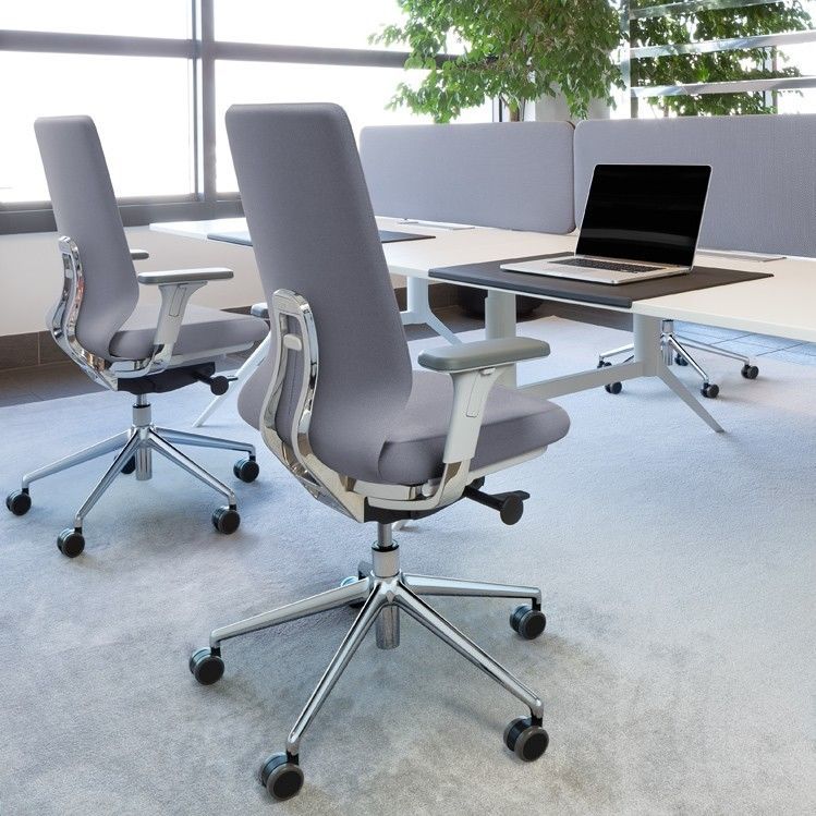 Contemporary office chair - PYLA - ICF - fabric / mesh / leather