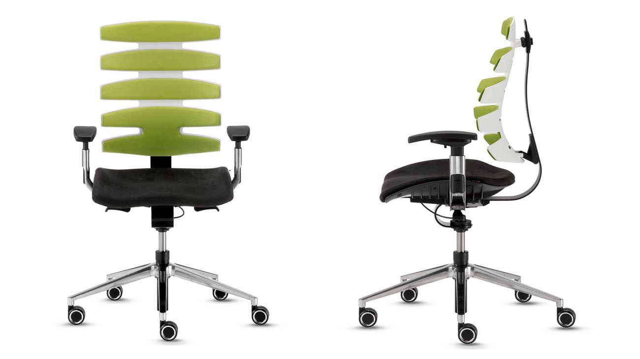 Contemporary chair - SITAGWAVE - SITAG - fabric / on casters / with ...