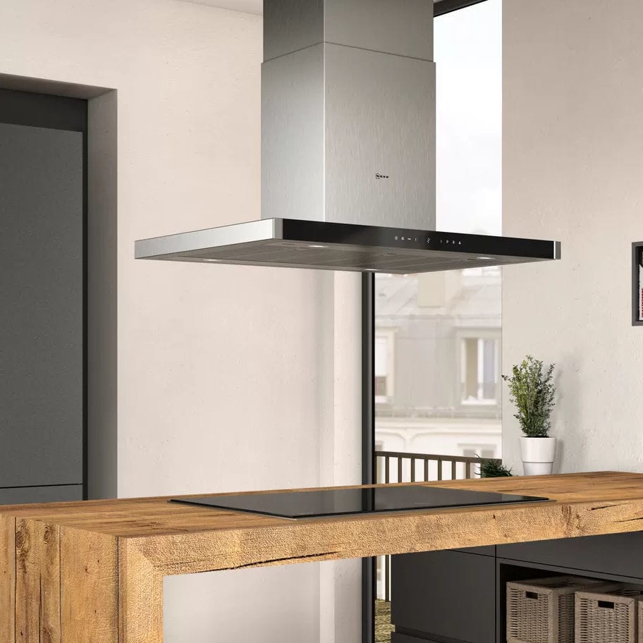 Island range hood - I96BMV5N5B - NEFF - ducted / with built-in lighting ...