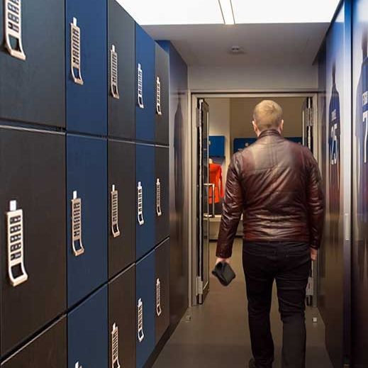 Commercial mobile shelving - Spacesaver - standard / art rack