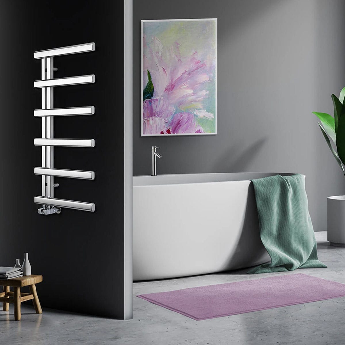 Hot water towel radiator - Larissa - HAMMAM DESIGN RADIATOR - 0...500 w ...