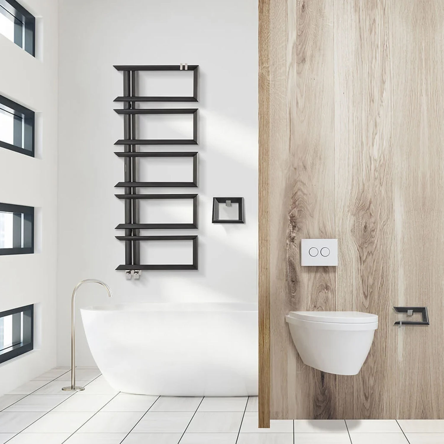 Hot water towel radiator - Blaze - HAMMAM DESIGN RADIATOR - 0...500 w ...