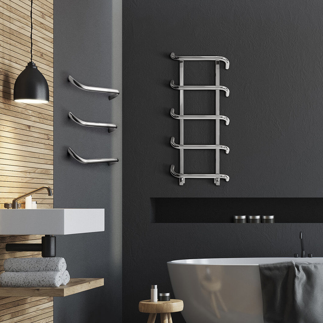 Hot water towel radiator - Samos - HAMMAM DESIGN RADIATOR - electric ...