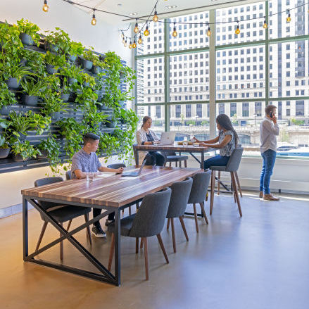 Design work table - FIXT® - KIMBALL Office - solid wood / metal / steel