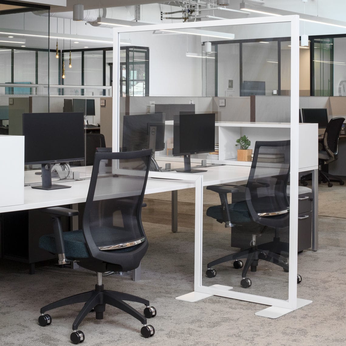 Desk mounted office divider - Q99k2124PVSOBP - KIMBALL Office - floor ...