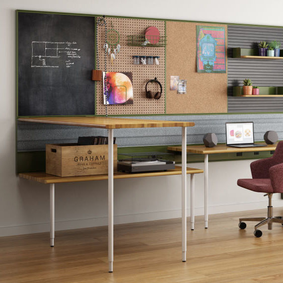 Wall panel - WORK|ABLE® - KIMBALL Office - cover / wood / metal