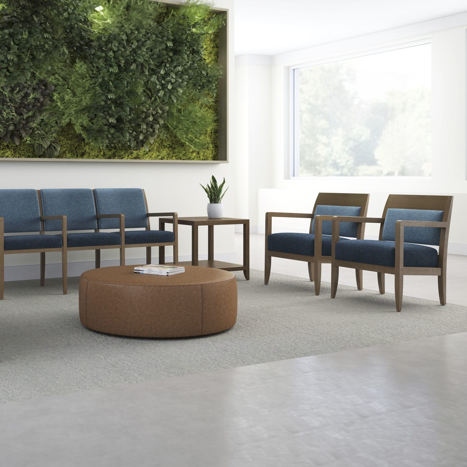 Contemporary armchair - AUSSIE™ - KIMBALL Office - fabric / wooden / wooden