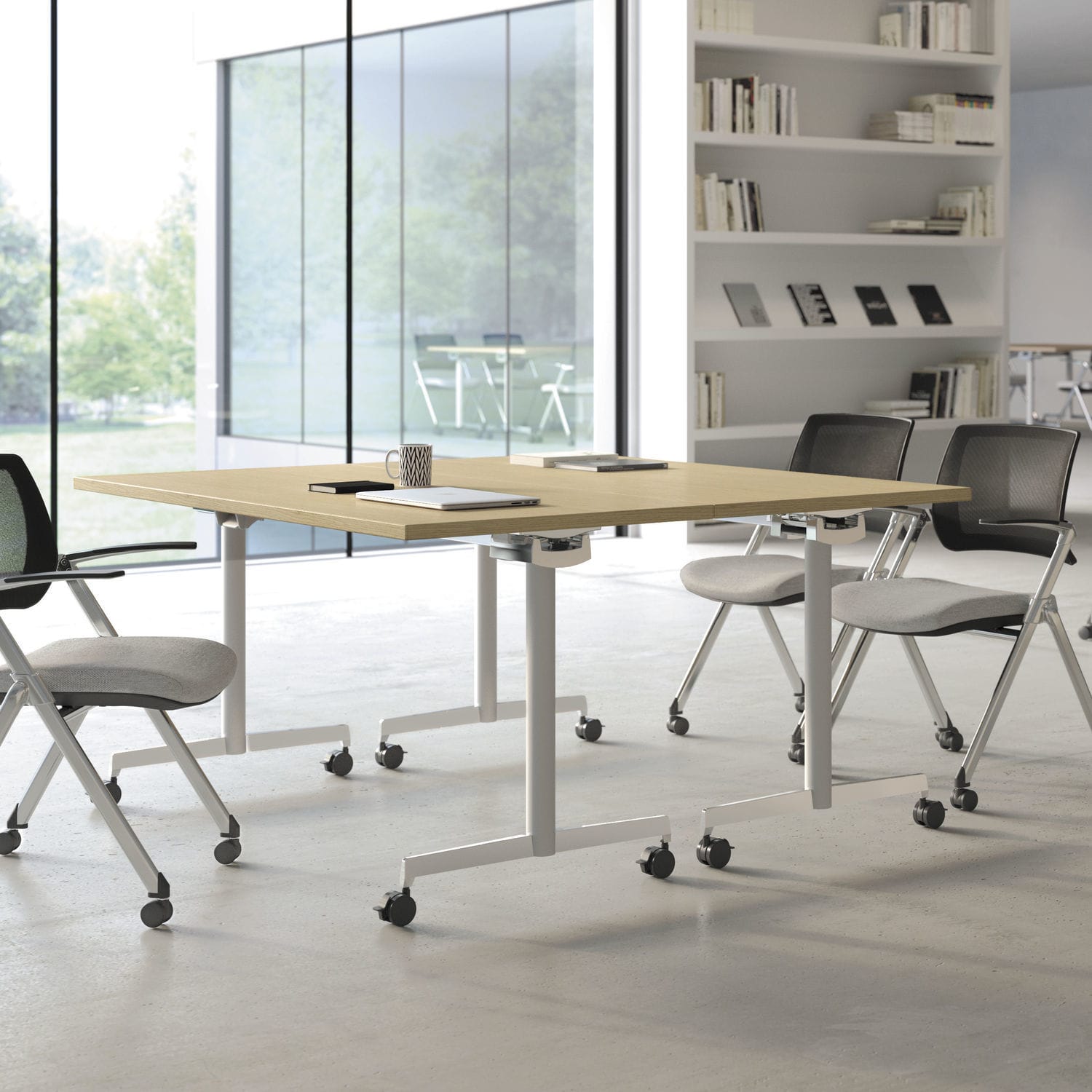 Contemporary boardroom table - DOCK® TRAINING - KIMBALL Office - wooden ...